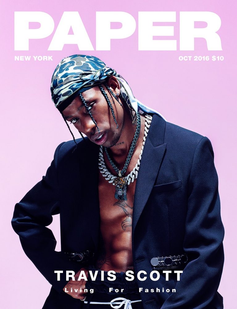 Travis Scott Covers Paper Magazine's November 2016 Issue | Sidewalk Hustle